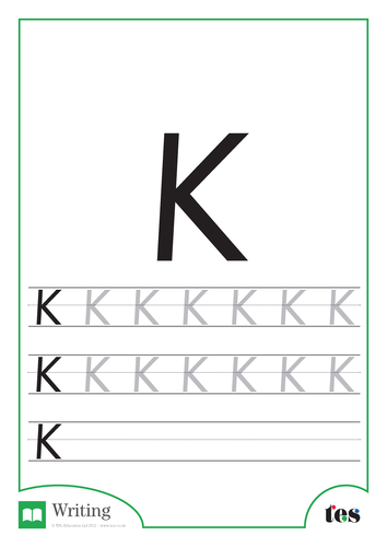 Letter Formation – The Letter K | Teaching Resources