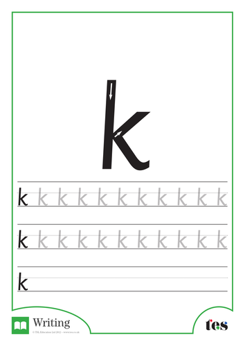 Letter Formation – The Letter K | Teaching Resources