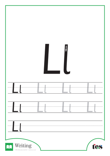 Letter Formation – The Letter L | Teaching Resources