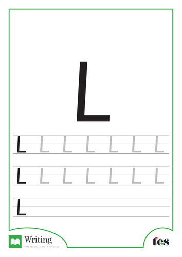 Letter Formation – The Letter L | Teaching Resources