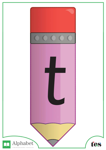 The Letter T - Pencil Theme | Teaching Resources