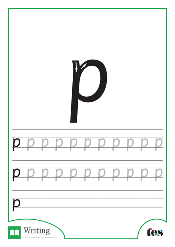 Letter Formation – The Letter P | Teaching Resources