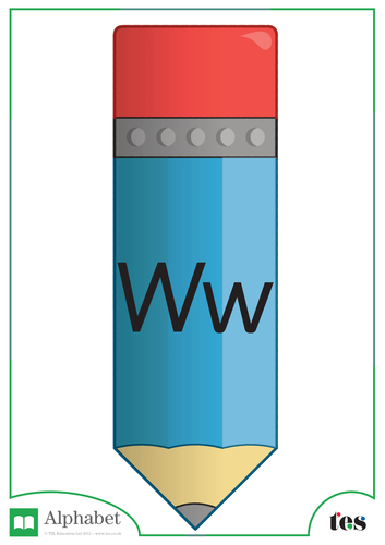 The Letter W - Pencil Theme | Teaching Resources