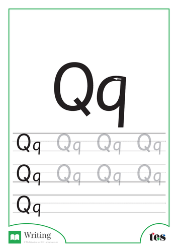 Letter Formation – The Letter Q | Teaching Resources