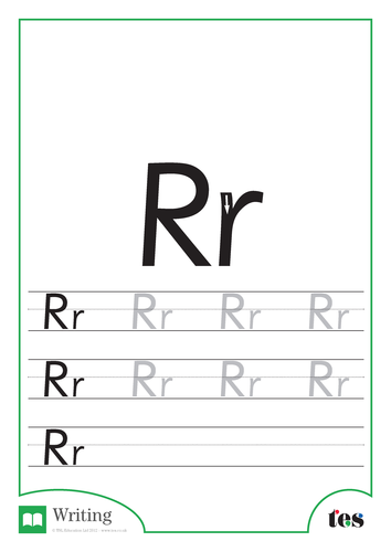Letter Formation – The Letter R | Teaching Resources