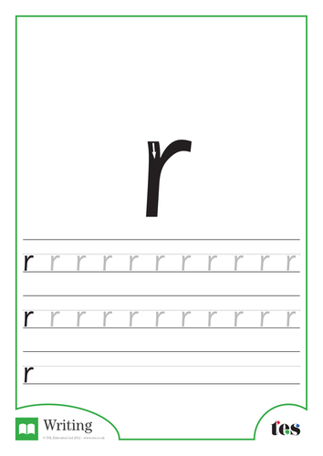 Letter Formation – The Letter R | Teaching Resources