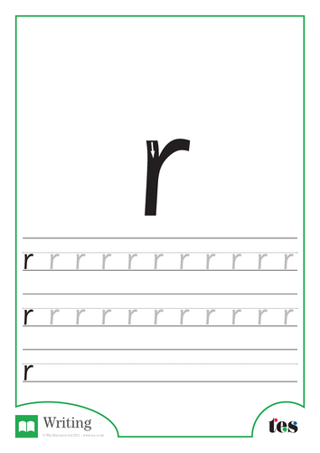 Letter Formation – The Letter R | Teaching Resources