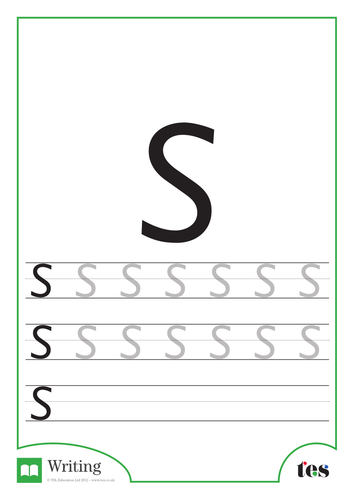 Letter Formation – The Letter S | Teaching Resources