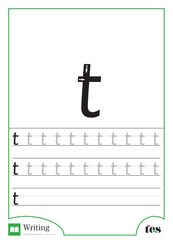 Letter Formation – The Letter T | Teaching Resources