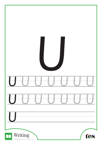 Letter Formation – The Letter U | Teaching Resources