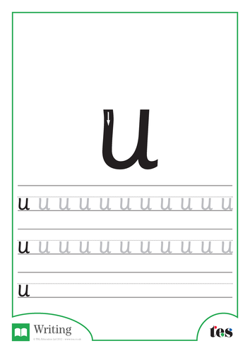 Letter Formation – The Letter U | Teaching Resources