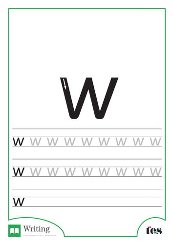 Letter Formation – The Letter W | Teaching Resources