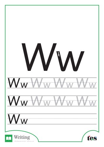 Letter Formation – The Letter W | Teaching Resources
