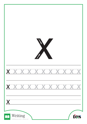 Letter Formation – The Letter X | Teaching Resources