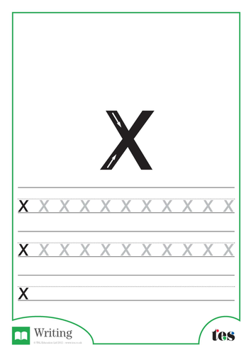 Letter Formation – The Letter X | Teaching Resources