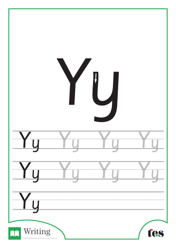 Letter Formation – The Letter Y | Teaching Resources