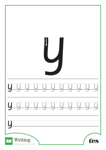 Letter Formation – The Letter Y | Teaching Resources