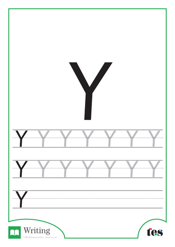 Letter Formation – The Letter Y | Teaching Resources