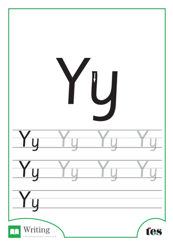Letter Formation – The Letter Y | Teaching Resources