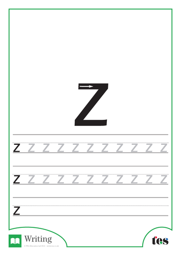 Letter Formation – The Letter Z | Teaching Resources