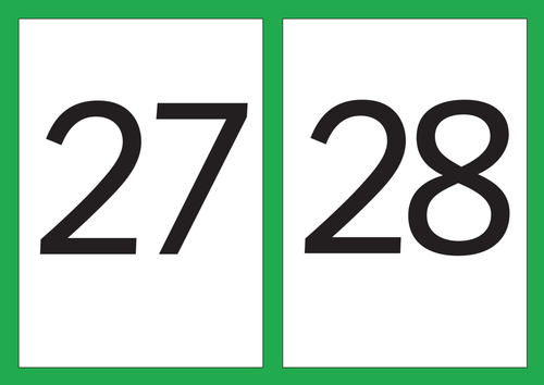 Number Flash Cards - Numbers 21-30 A5 | Teaching Resources
