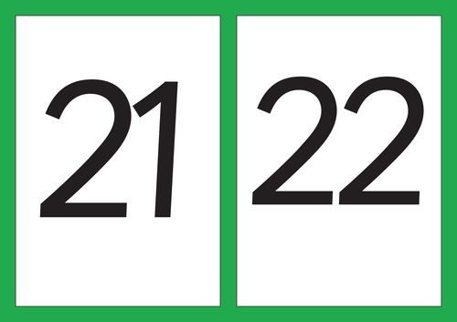 Number Flash Cards - Numbers 21-30 A5 | Teaching Resources
