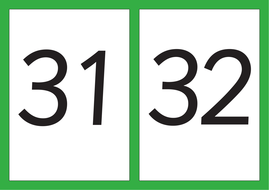 Number Flash Cards - Numbers 31-40 A5 | Teaching Resources