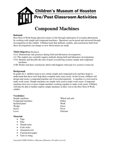 Compound Machines | Teaching Resources