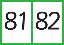 Number Flash Cards - Numbers 81-90 A5 | Teaching Resources