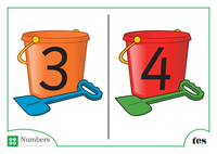 Number Cards - Bucket and Spade Theme 1-10 by TES1231 - UK Teaching ...