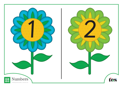 Number Cards – Plants and Flowers Theme 1-10 | Teaching Resources