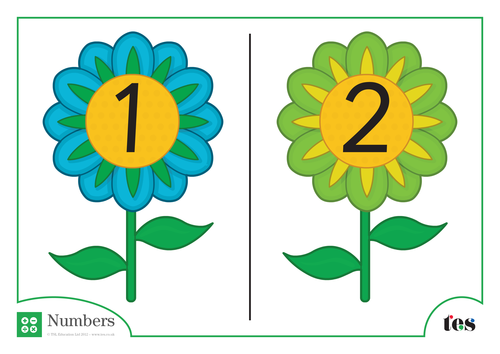 Number Cards – Plants and Flowers Theme 1-10 | Teaching Resources
