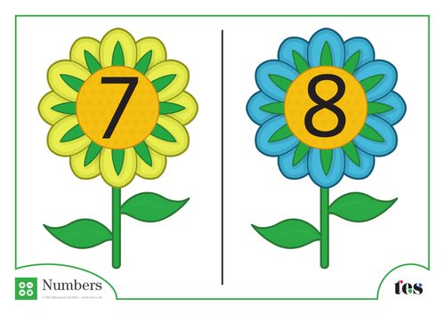 Number Cards – Plants and Flowers Theme 1-10 | Teaching Resources