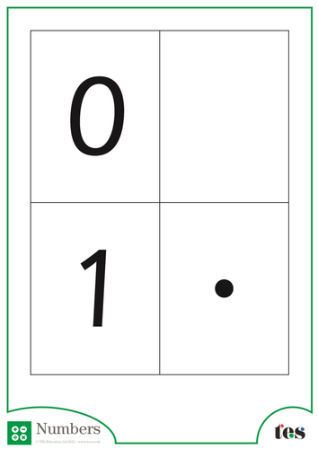 Numbers and Dots Flash Cards - Numbers 0-9 | Teaching Resources
