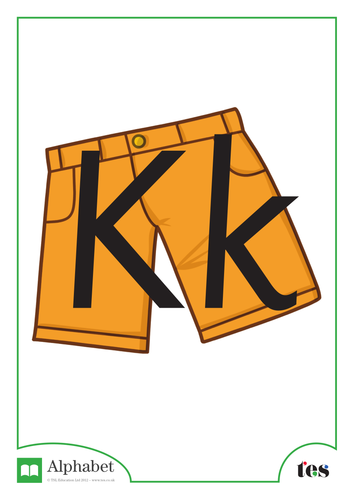 The Letter K - Clothing Theme | Teaching Resources