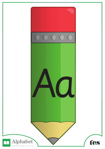 A-Z Classroom Display - Pencil Theme | Teaching Resources