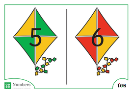 Number Cards – Kites Theme 1-10 | Teaching Resources