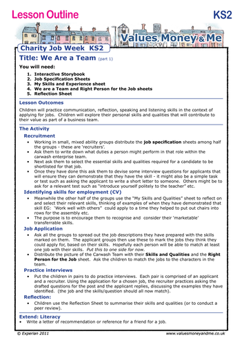 Charity Job Week KS2 - Lesson 2: We are a team | Teaching Resources