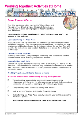 Working Together: Activities at Home (FDP) | Teaching Resources