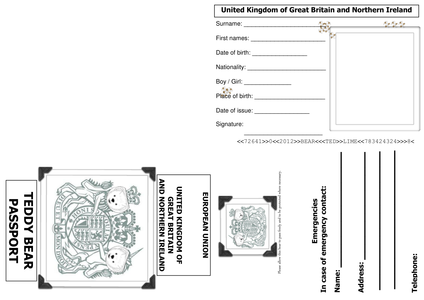 Teddy Bear Passport - Resources - TES
