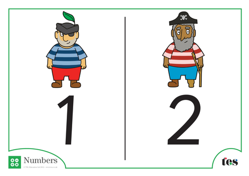 Number Cards - Pirates Theme 1-100 | Teaching Resources