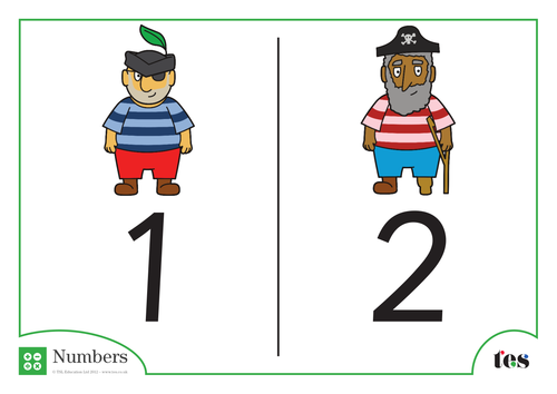 Number Cards - Pirates Theme 1-100 | Teaching Resources