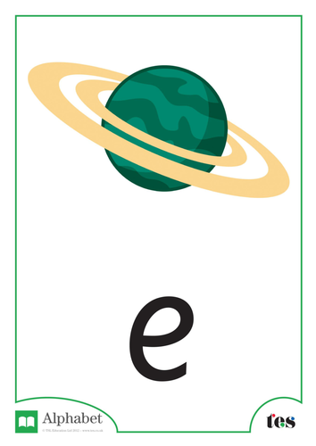 The Letter E - Space Theme | Teaching Resources