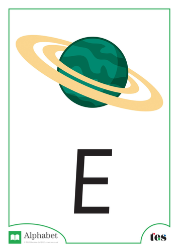 The Letter E - Space Theme | Teaching Resources