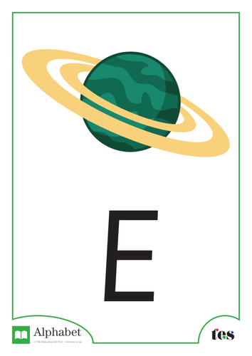 The Letter E - Space Theme | Teaching Resources
