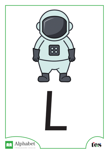 The Letter L - Space Theme | Teaching Resources