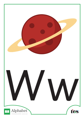 The Letter W - Space Theme | Teaching Resources