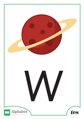 The Letter W - Space Theme | Teaching Resources