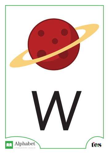 The Letter W - Space Theme | Teaching Resources