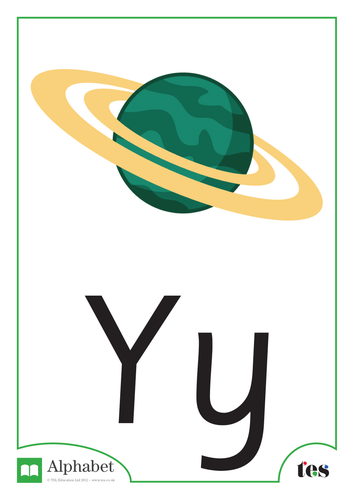 The Letter Y - Space Theme | Teaching Resources